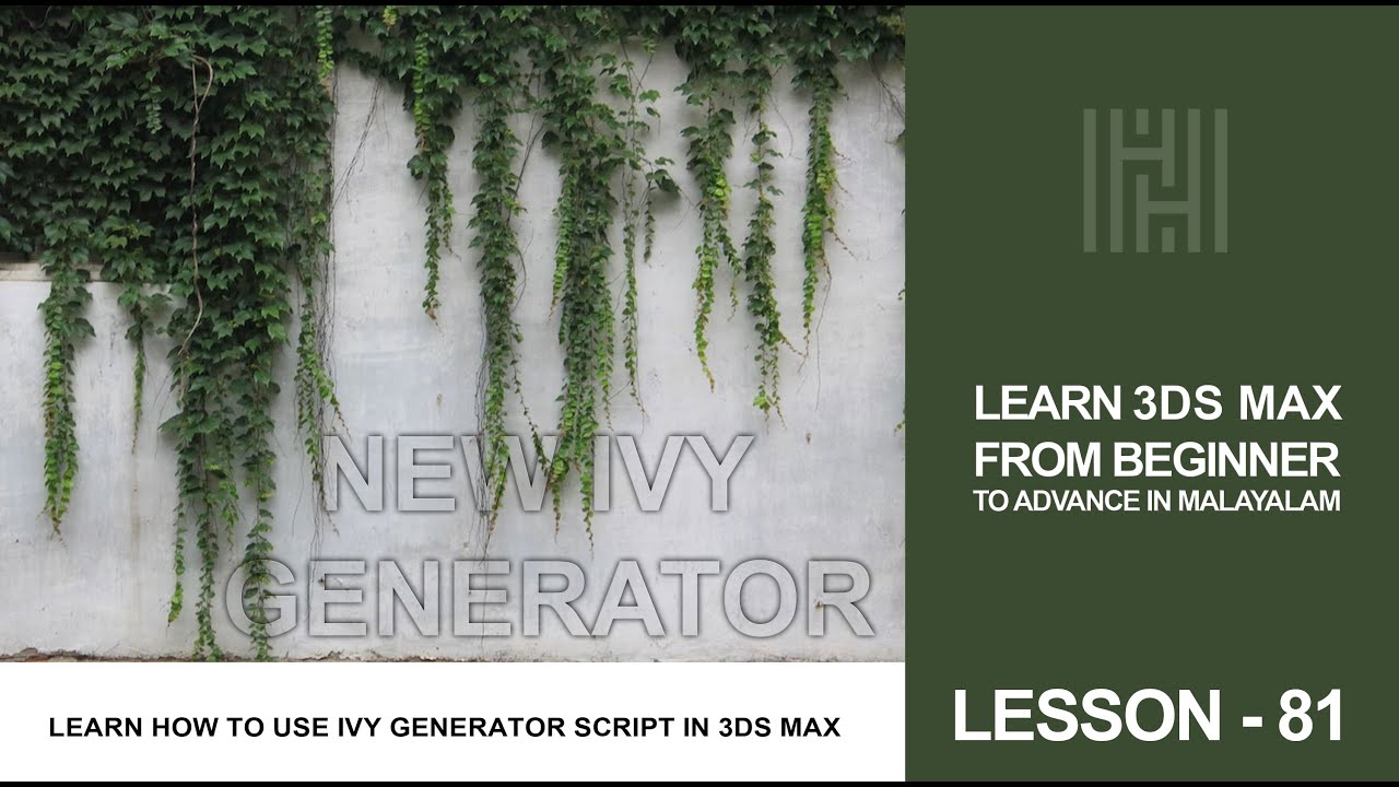 3ds Max Tutorial Lesson 81 Learn How To Use Ivy Generator Script In 2879