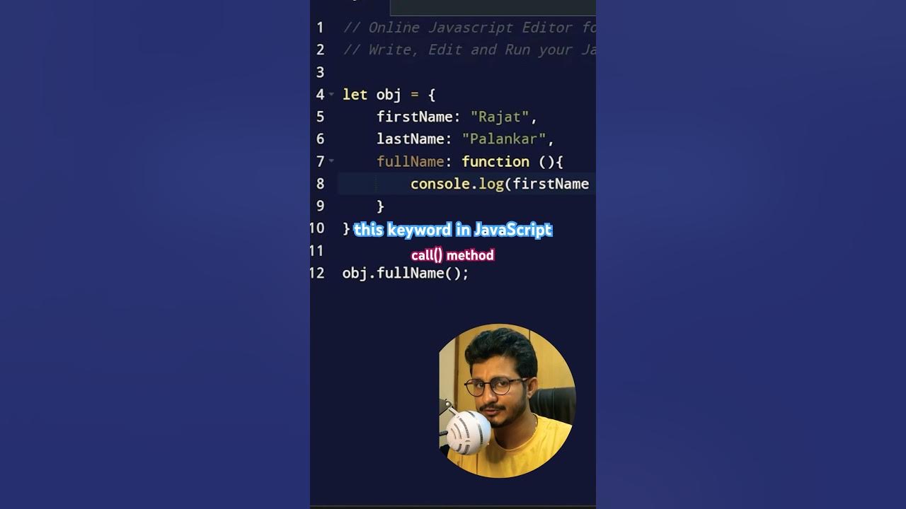 “this” in JavaScript , call() method in js #javascript - YouTube