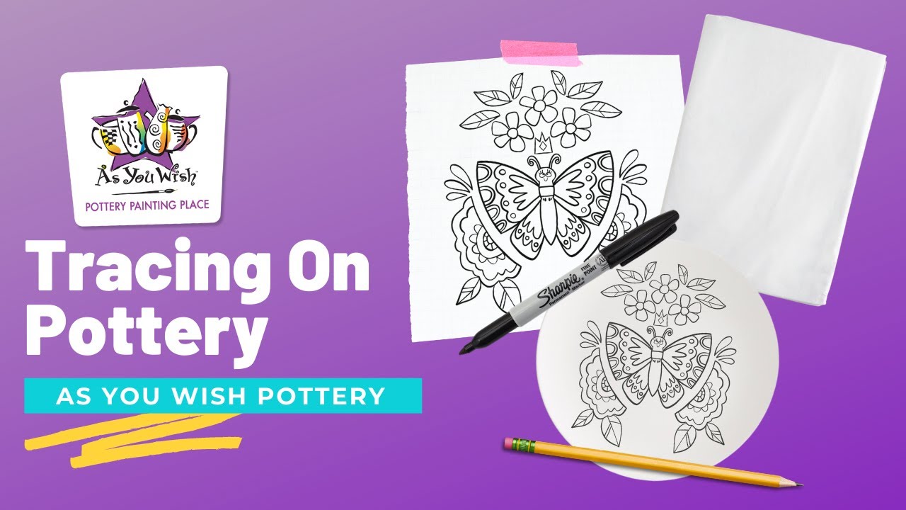 How To Trace On Pottery | As You Wish Pottery - YouTube