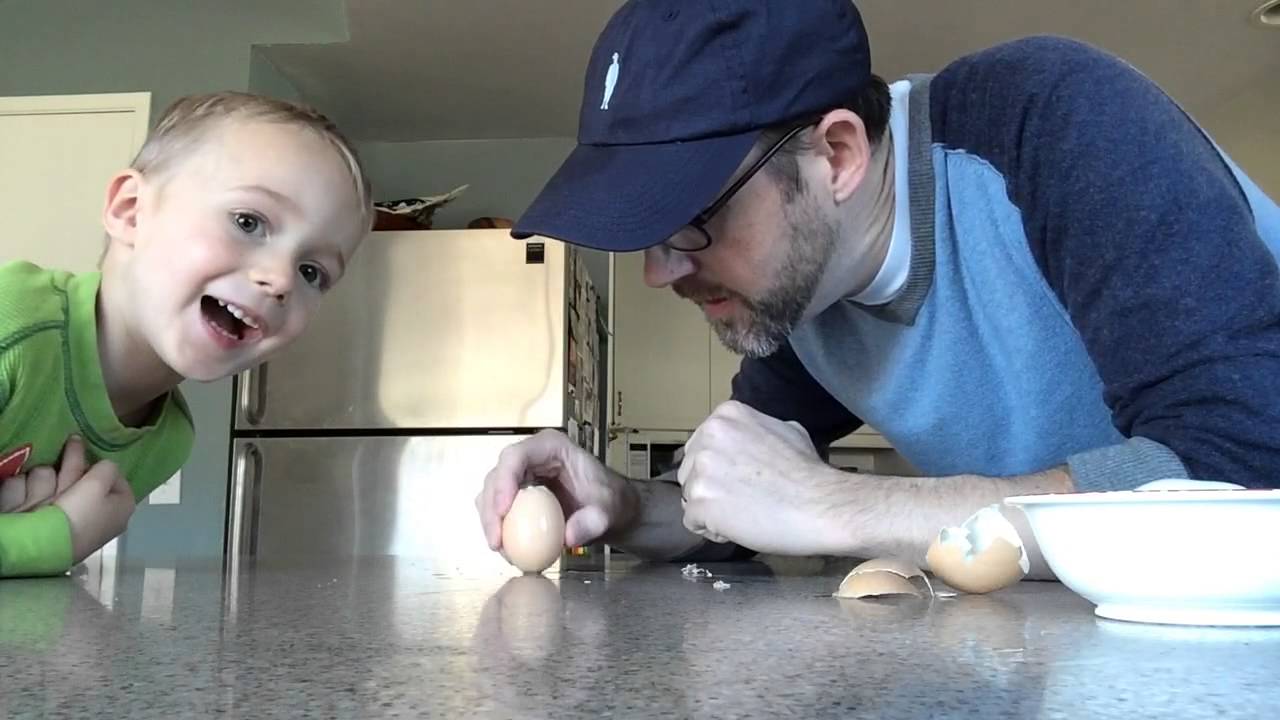 How to pop an egg out of it's shell - YouTube