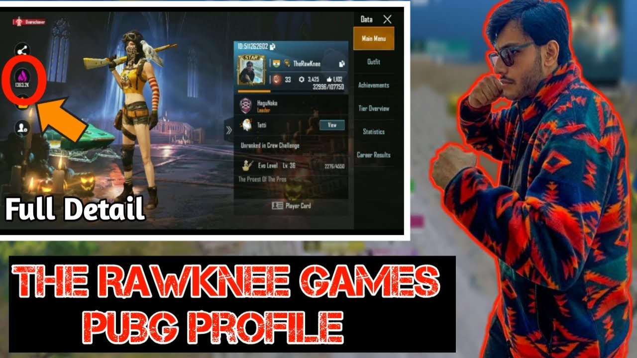 The Rawknee Pubg ID | The Rawknee Pubg Profile - YouTube