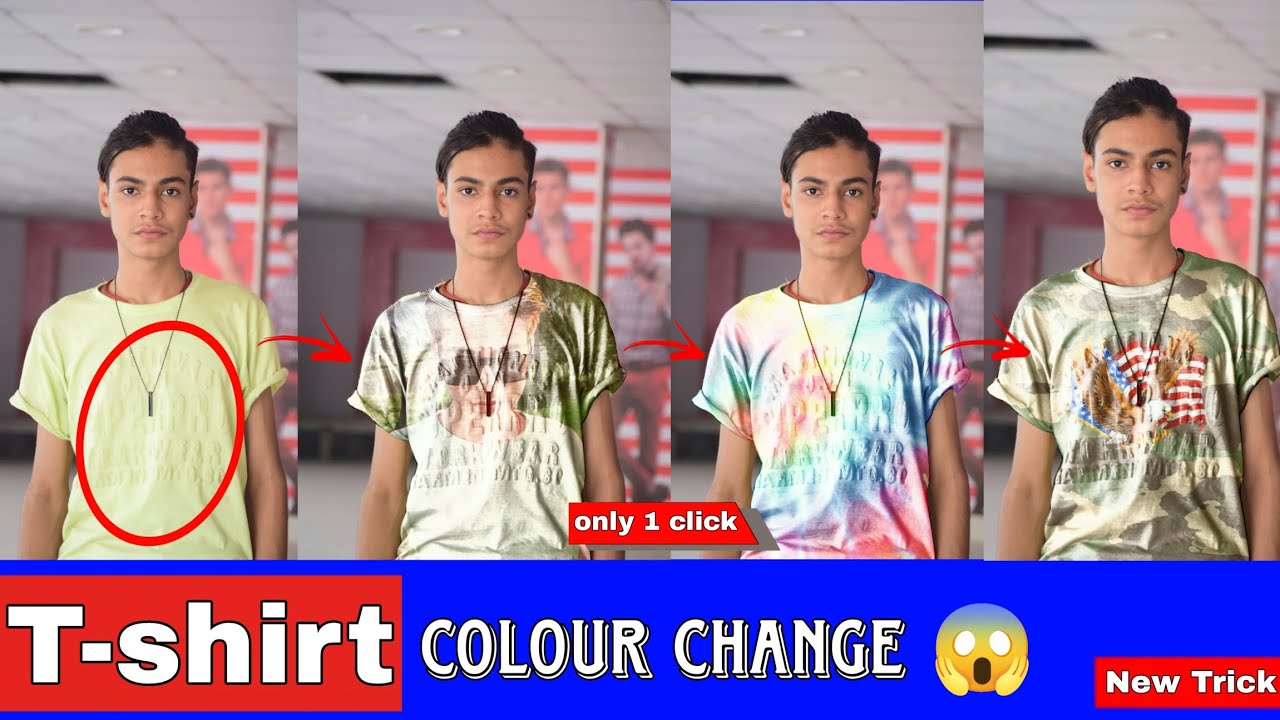 How to Change T-shirt Color Photo Editing | Shirt Color Change Photo ...