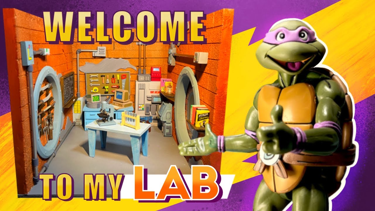 DIY - NECA TMNT Donatello's Lab Diorama - YouTube