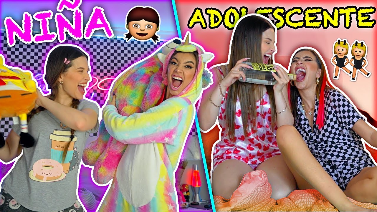 PIJAMADA | 🦄 NIÑA vs. ADOLESCENTE 💁🏼‍♀️ - Lulu99 - YouTube