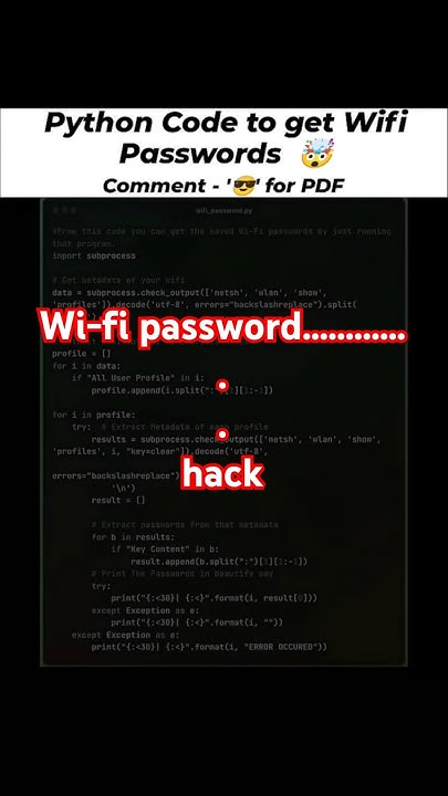 How to Find Saved WiFi Password | Mobile & PC Trick 🔐📶 #Shorts" - YouTube