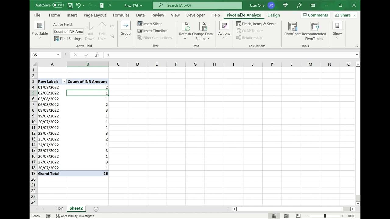 How To Get Pivot Table Menu Back In Excel Youtube