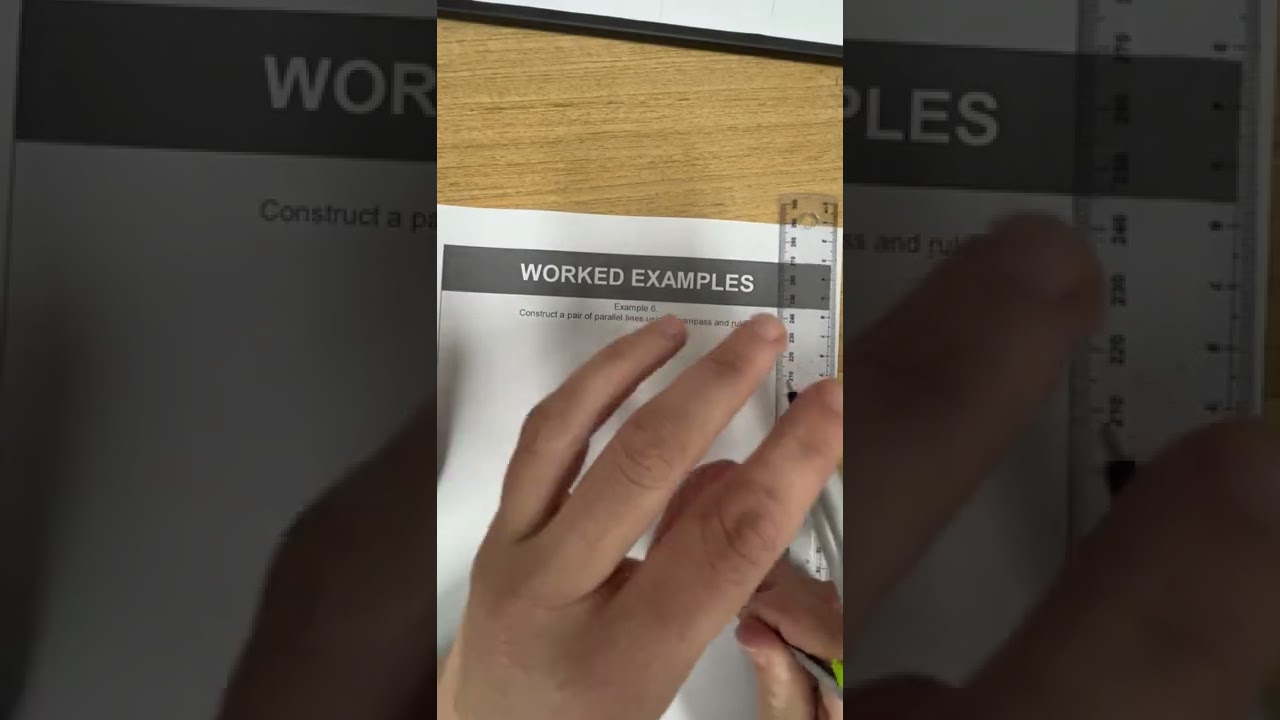 Compass Construction Parallel lines - YouTube