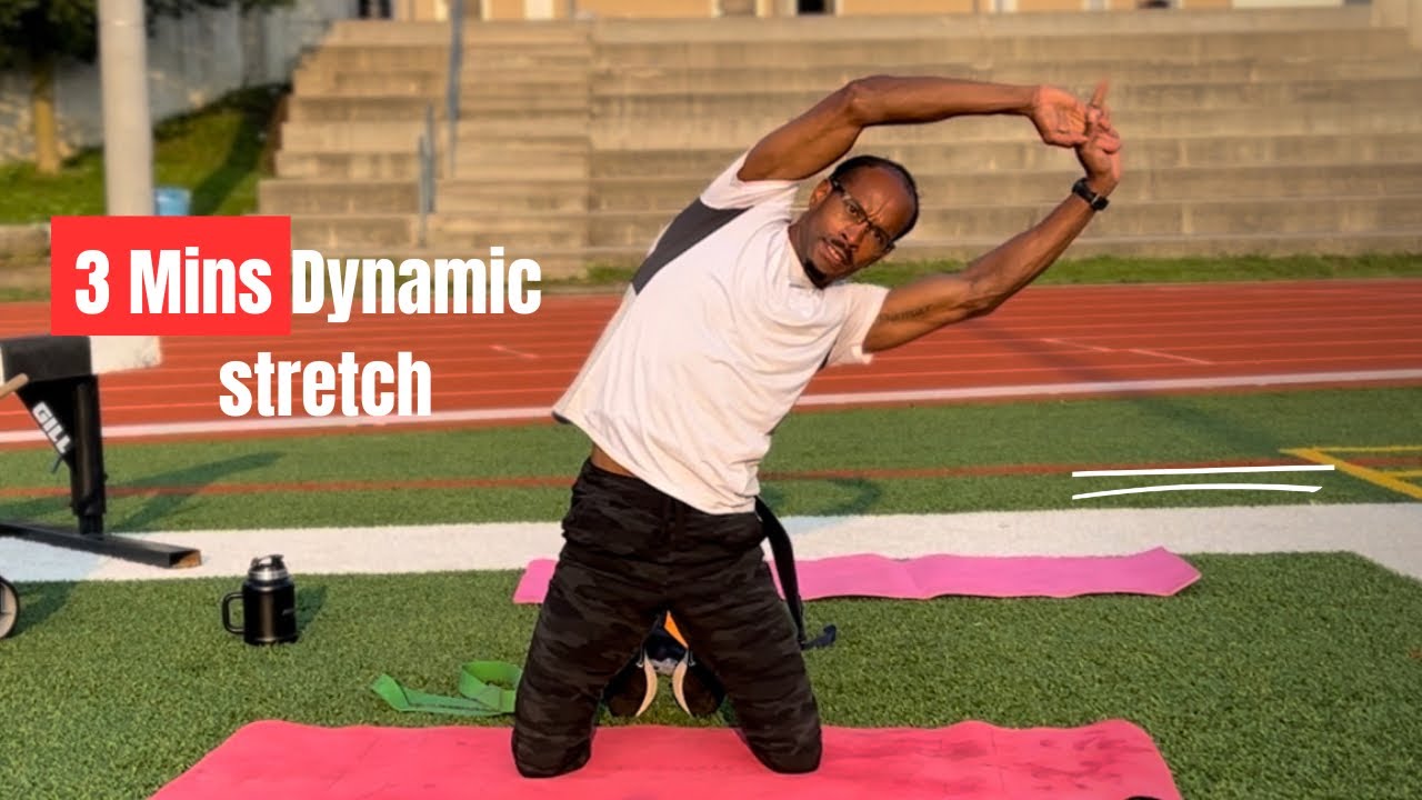 3 MIN DAILY DYNAMIC STRETCHES (full body) - for tight muscles, before ...
