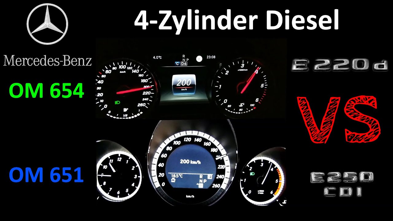 Mercedes E250 CDI vs E220d Beschleunigung und Fahrleistungen - YouTube