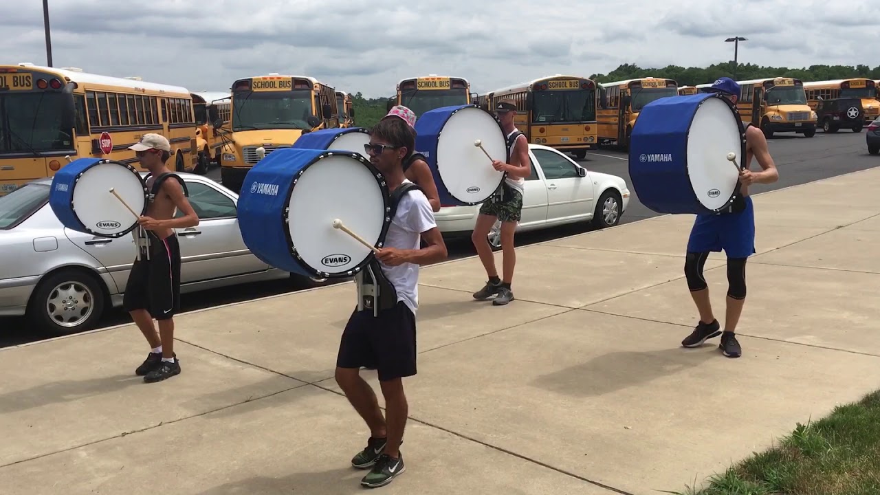 Bluecoats 2018 Bass Drum Splits - YouTube