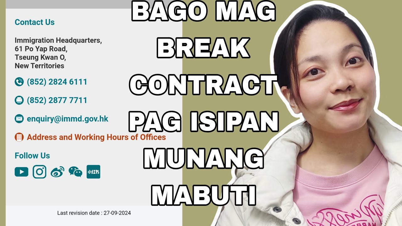 BAGO MAG PASA NG BREAK CONTRACT PAG ISIPAN MO MUNANG MABUTI - YouTube