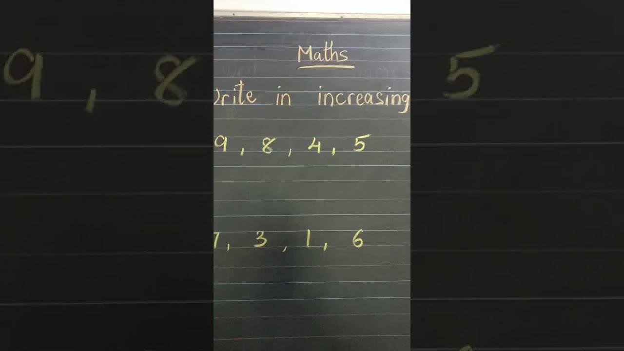 Maths ch-1 Increasing/Decreasing order - YouTube