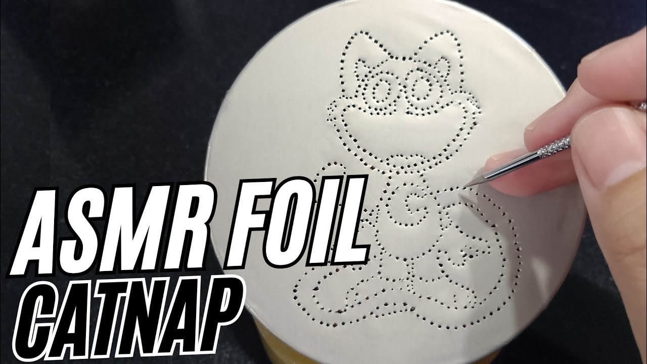 CAT'NAP | ASMRSOUNDS ALUMINUM FOIL TRACING #asmr #satisfying # ...
