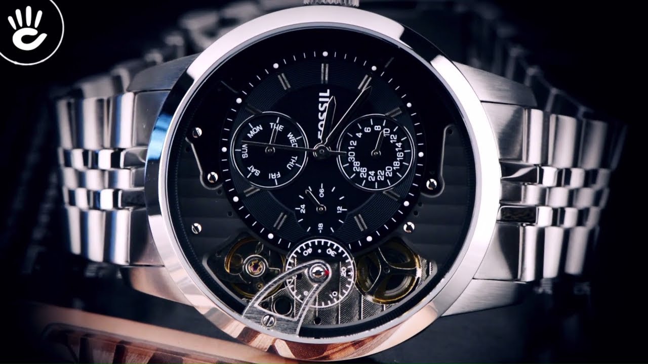 Review Đồng Hồ Fossil ME1135 thiết kế máy pin giả cơ đầy độc đáo - YouTube