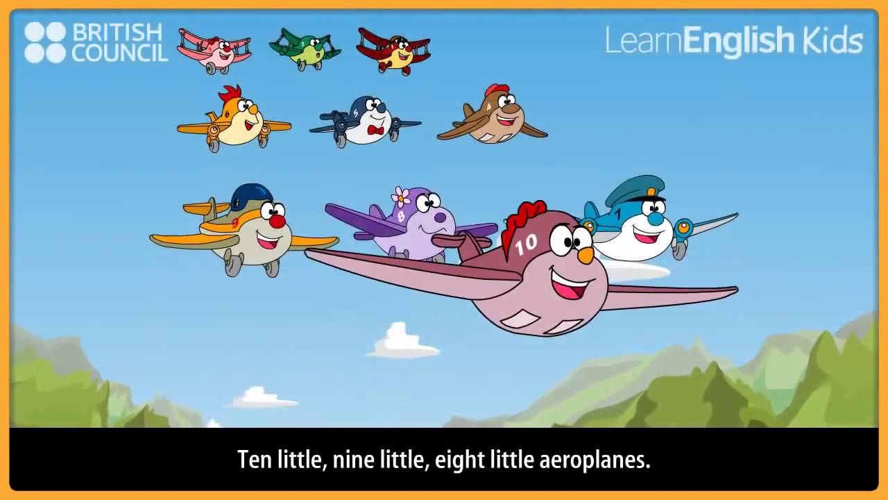 Ten little aeroplanes, Nursery Rhymes & Kids Songs, Learn English Kids ...