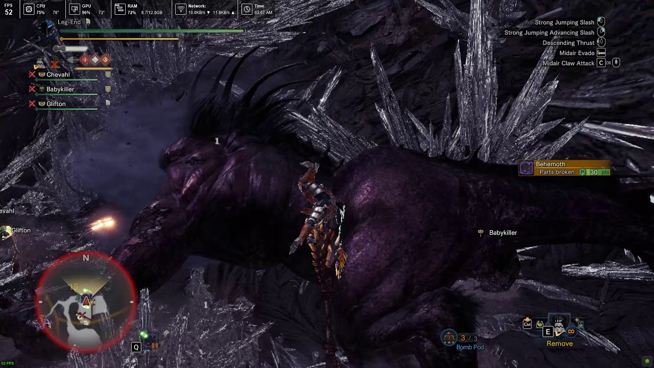 Monster Hunter World: Iceborne - Behemoth Extreme fight | Using MR ...