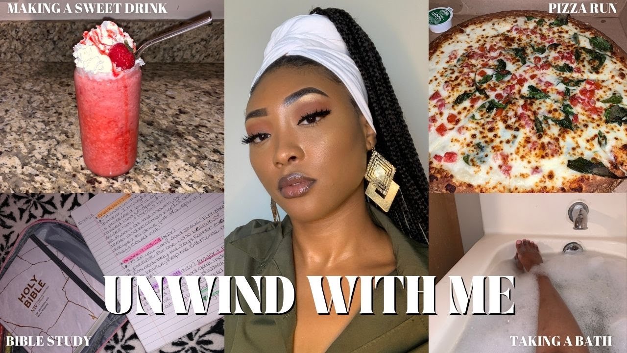 UNWIND WITH ME | self care, pizza run, making a sweet drink, + more ...