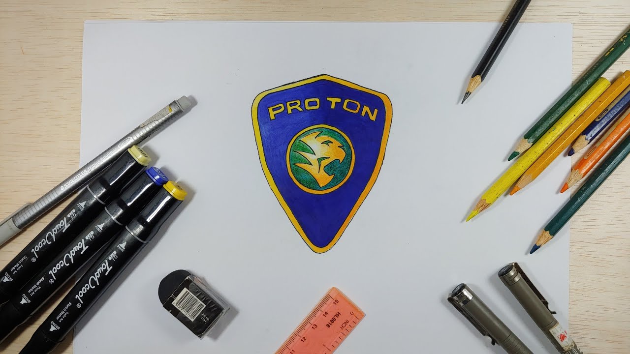Logo series : I draw "Proton" logo #2 | #short #Najartwork #proton # ...