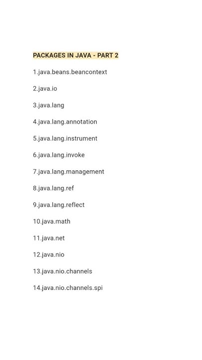 Java Inbuilt Packages Part 2 Java Javainterview Javaquestions Java8 Javatutorial Youtube
