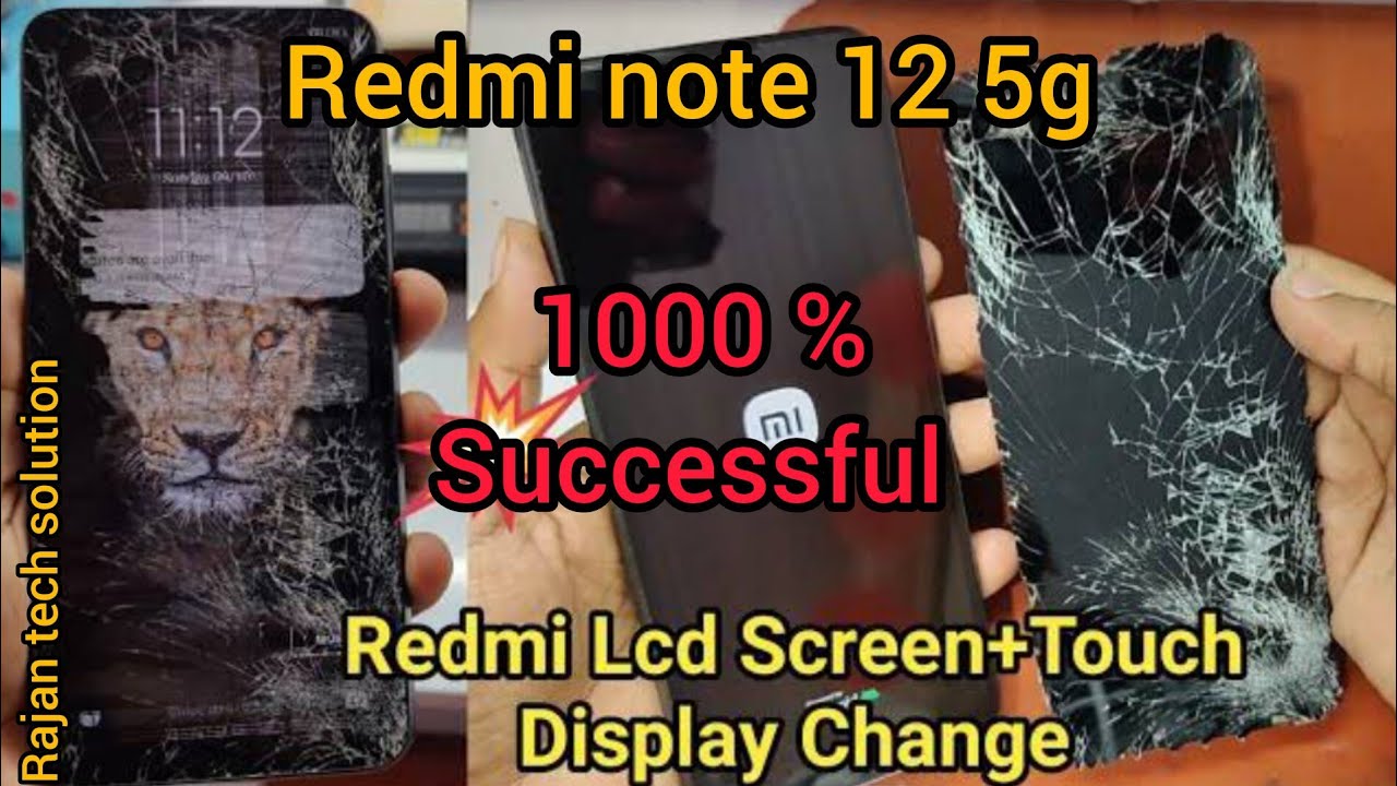 Redmi note 12 5g Touch Glass change II Redmi note 12 5g reassemble # ...