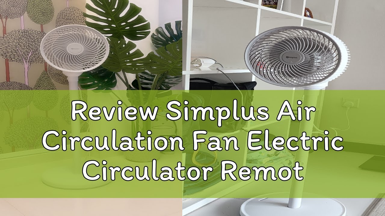 Review Simplus Air Circulation Fan Electric Circulator Remote Control ...