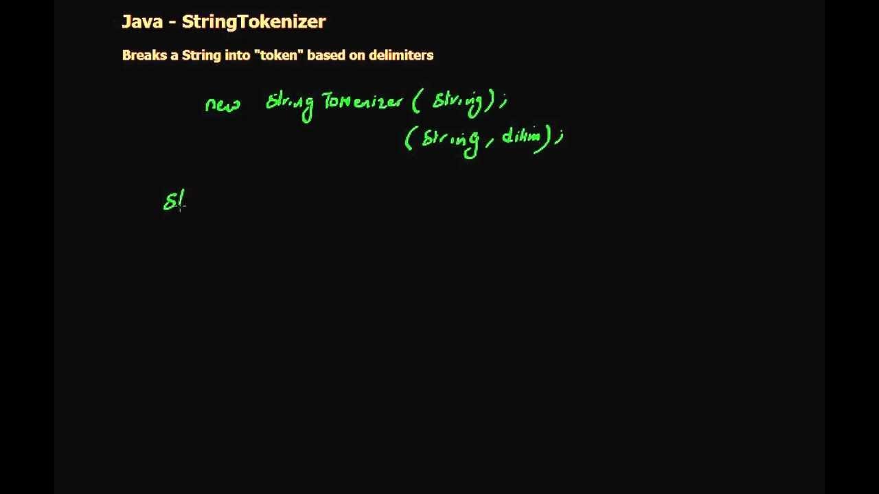34 Java StringTokenizer 1 (in Arabic) - YouTube