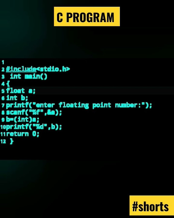 Program To Convert Floating Point Number Into Int Basicprogram Cpp