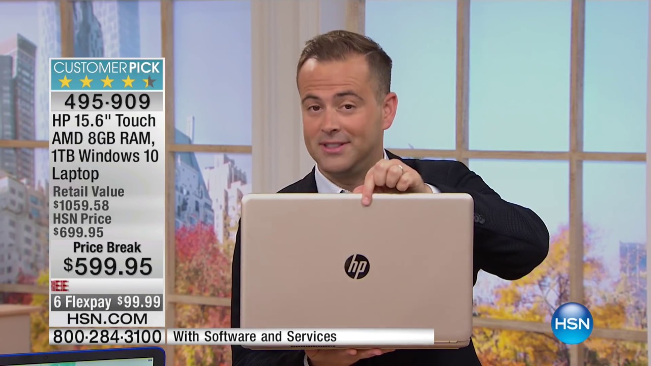 HP 15.6" HD Touch, AMD A9 APU 8GB/1TB Windows 10 Laptop | HSN - YouTube