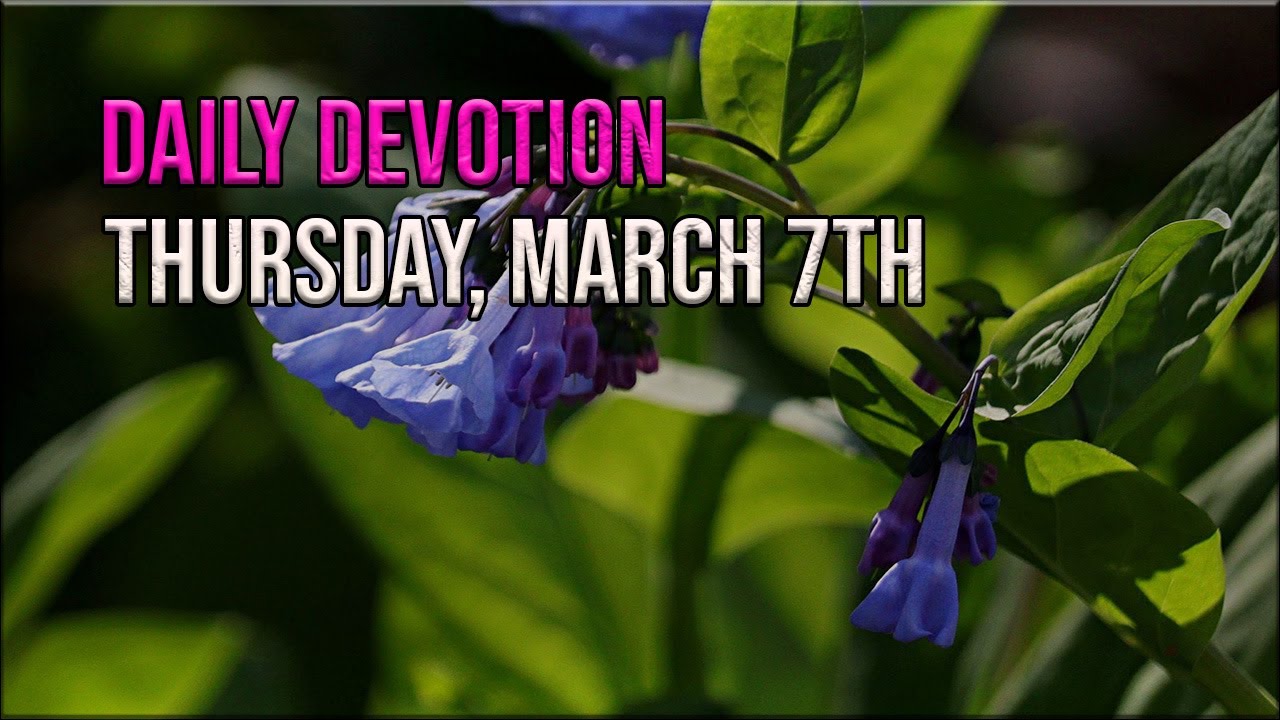 Daily Devotion [Thursday, March 7th] - YouTube