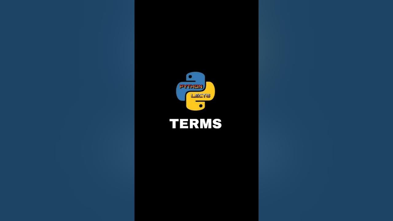 Terms Python Lects Youtube