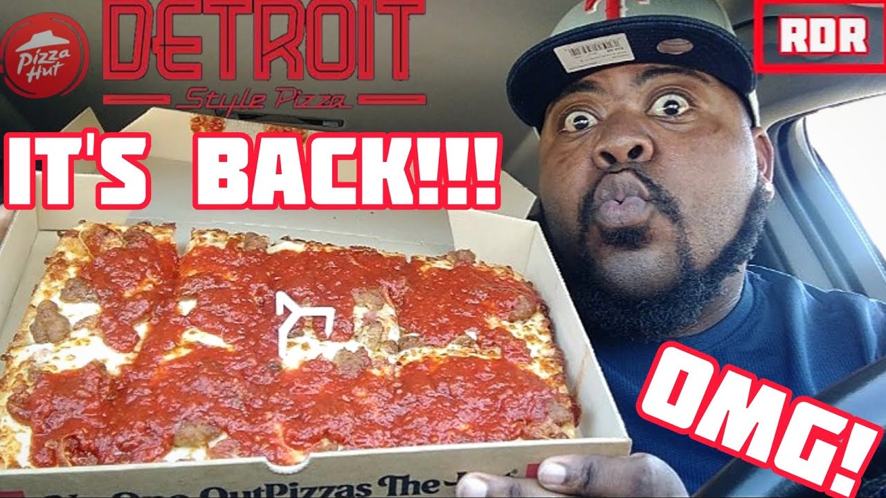 "DETROIT STYLE PIZZA" IS BACK!!🍕 PIZZA HUT!!!🍕BEST PIZZA HUT ITEM EVER ...