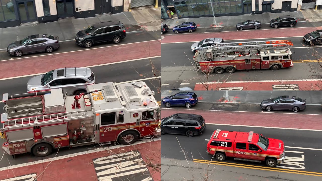 [PA-300!] FDNY Engine 79, Ladder 37 (Spare) & Battalion 27 Responds to ...