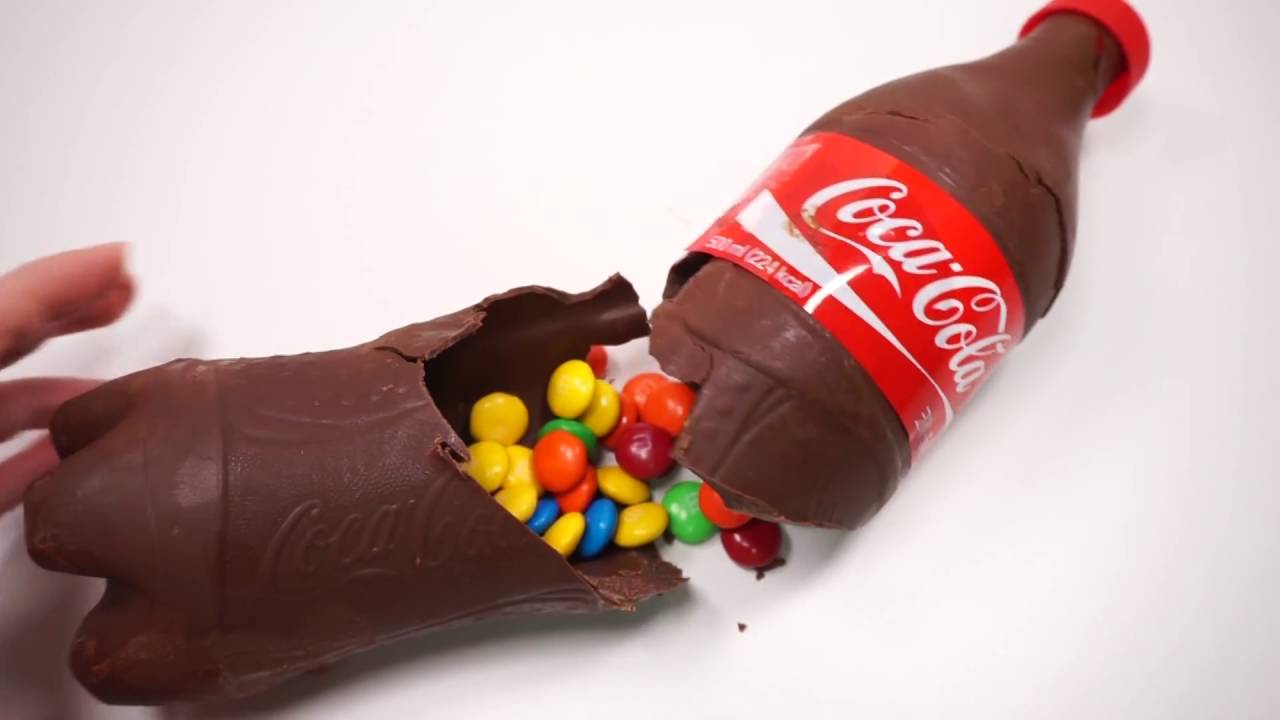 Cómo hacer chocolate Botella Coca Cola con los colores M & M de ...