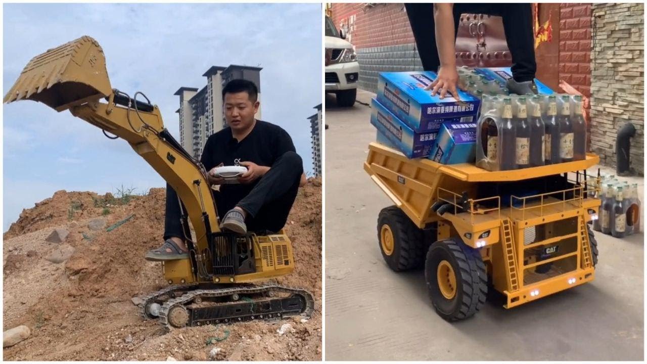 Creative ideas, Mini construction machines, CAT excavator, Bulldozer ...