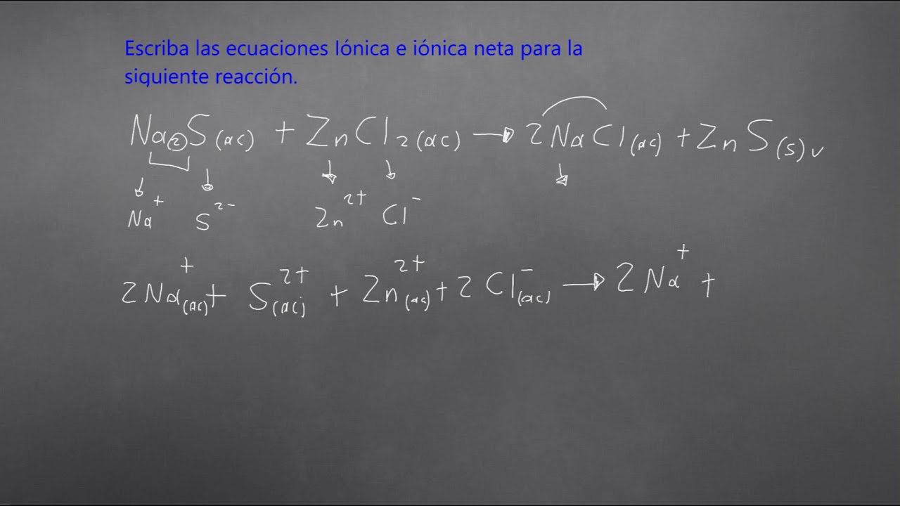Ecuación Iónica e iónica neta - YouTube