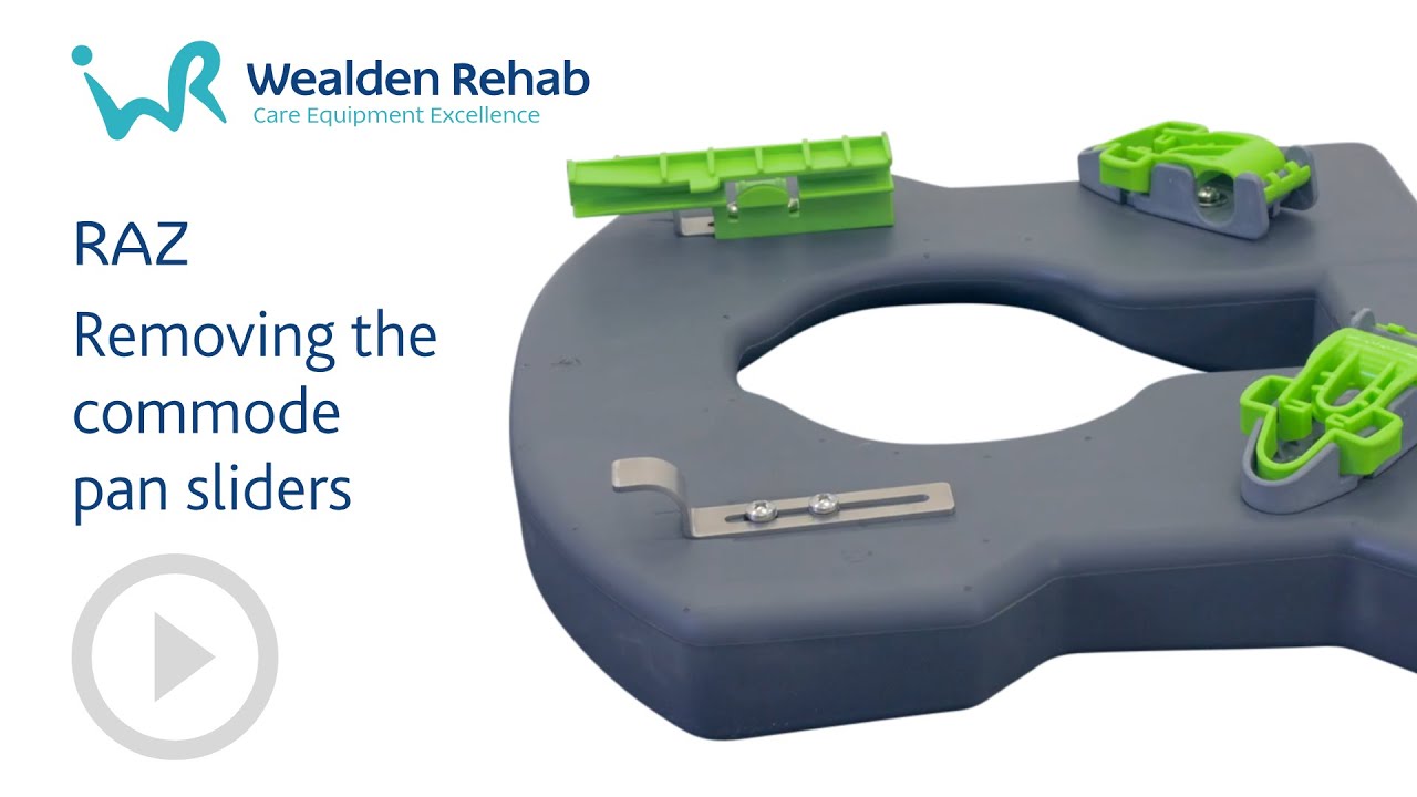 RAZ Shower Chair: Removing the commode pan sliders - YouTube