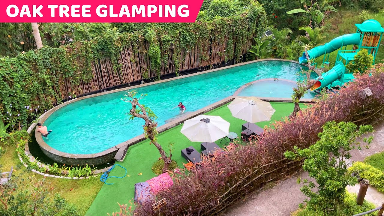 GLAMPING SEJUK DI TENGAH KOTA + RAMAH ANAK! Oak Tree Glamping Resort ...