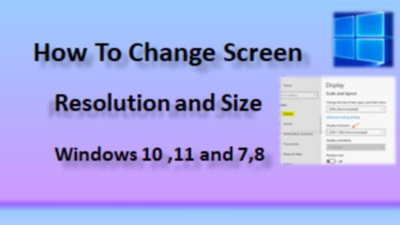 How To Change Screen Resolution App And Font Size Windows 7 8 10 And How To Change Screen Resolution App And Font Size Windows 7 8 10 And