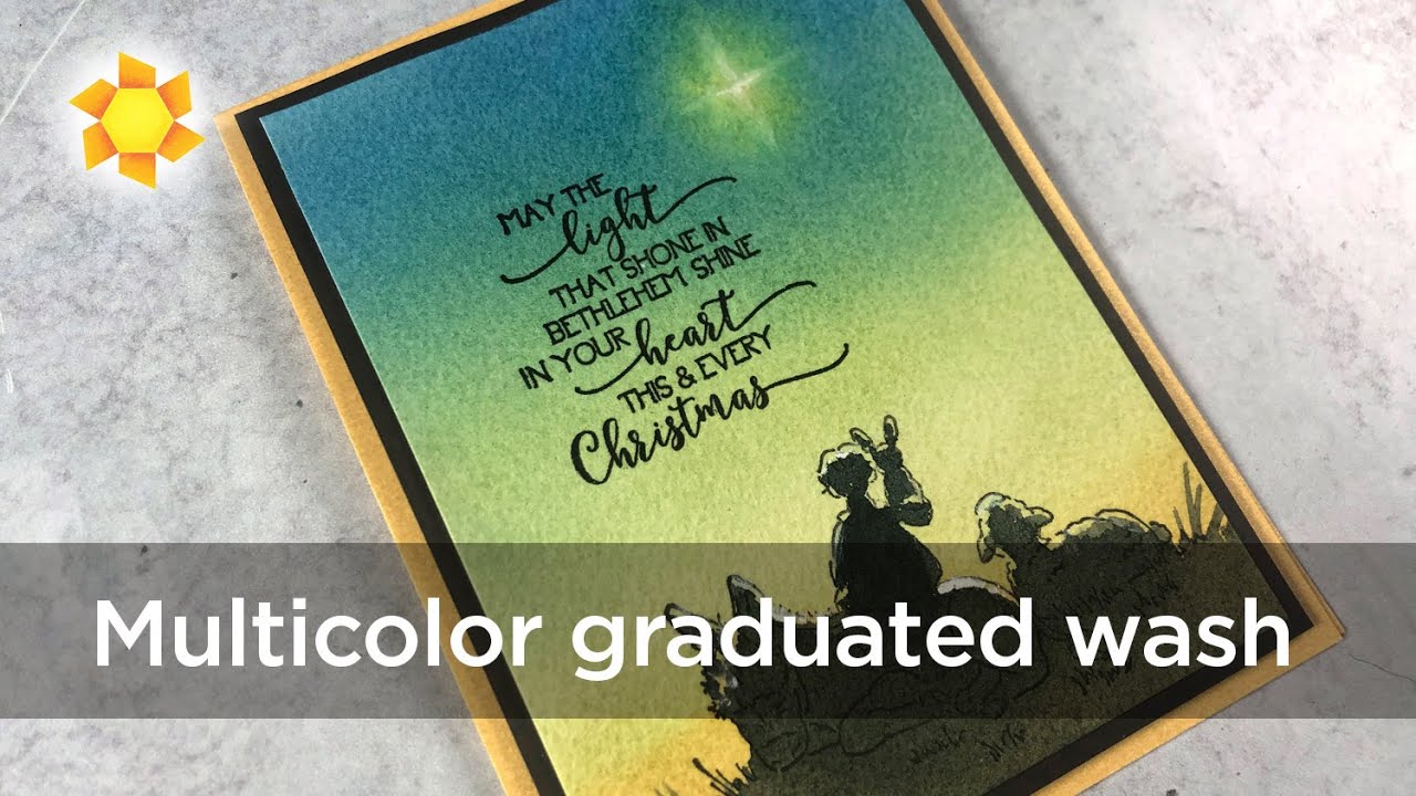 Watercolor a multicolor graduated wash sky - YouTube