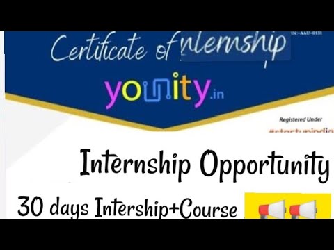 Internship Opportunity from Younity Organisation 🔥🔥#Intership - YouTube