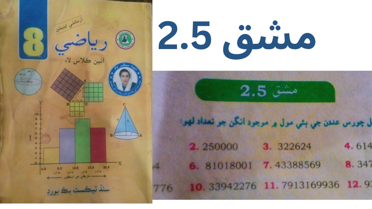 Sindh Text Book Board 8th Class Math Ex.2.5 Q:1 in Sindhi || Unit 2 ...