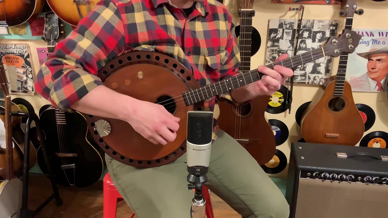 1927 Weymann tenor harp (banjo-shaped tenor guitar) - YouTube
