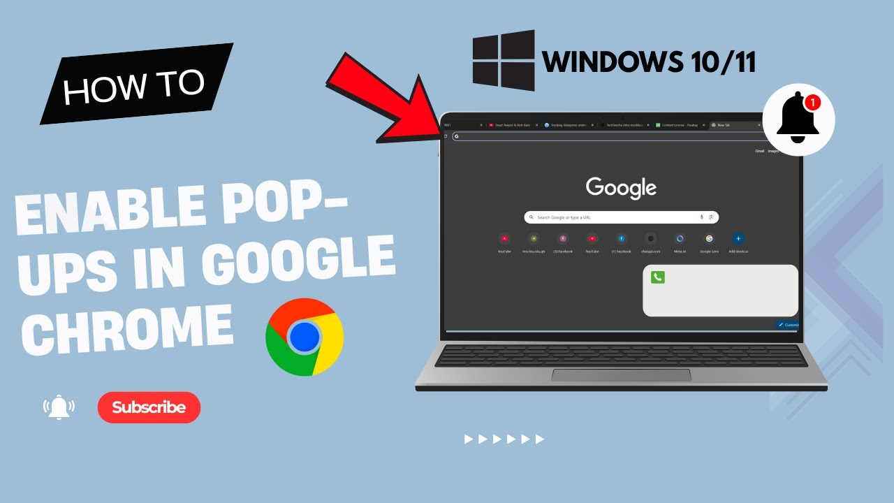 How to Enable Pop-Ups in Google Chrome - YouTube