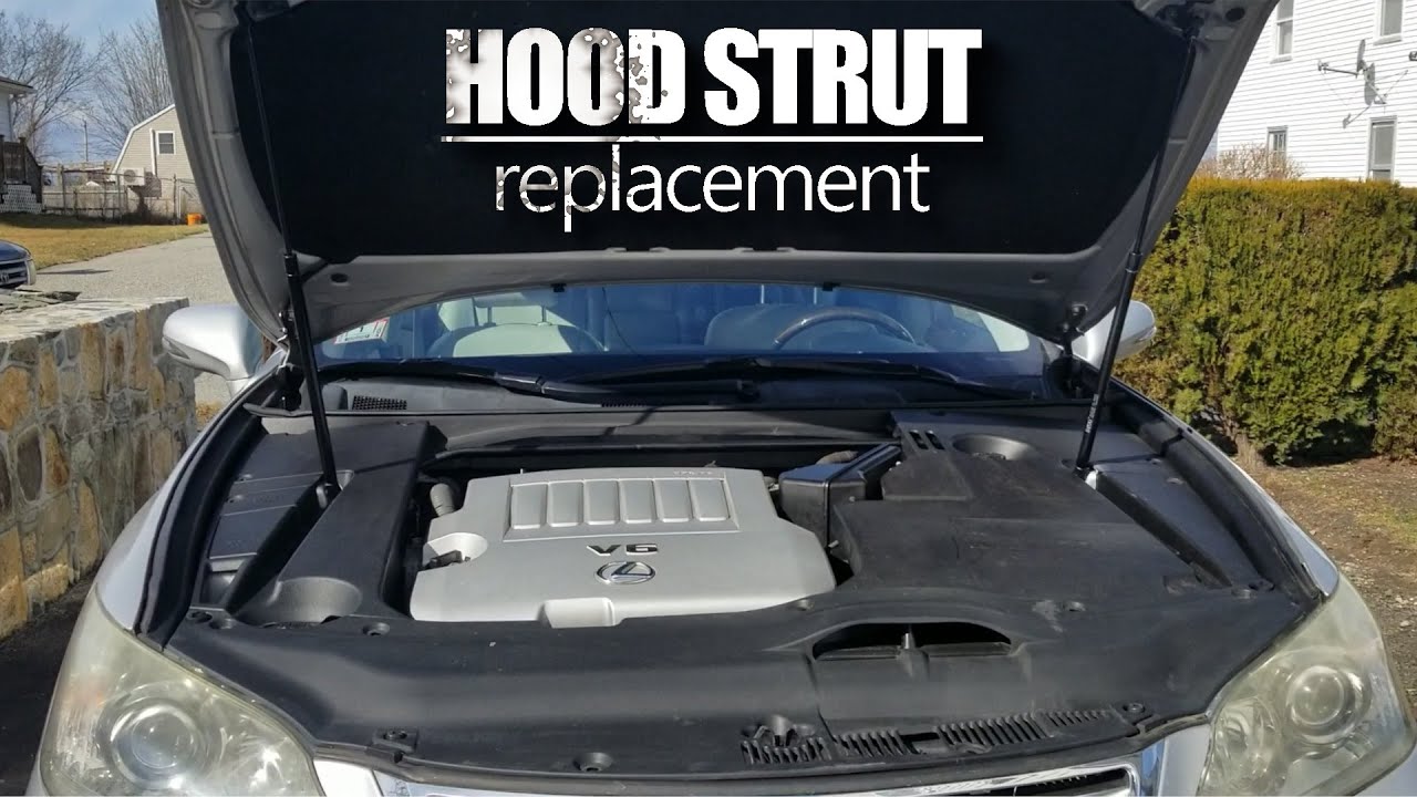 Car hood will not stay up and open - Lexus hood strut replacement - YouTube