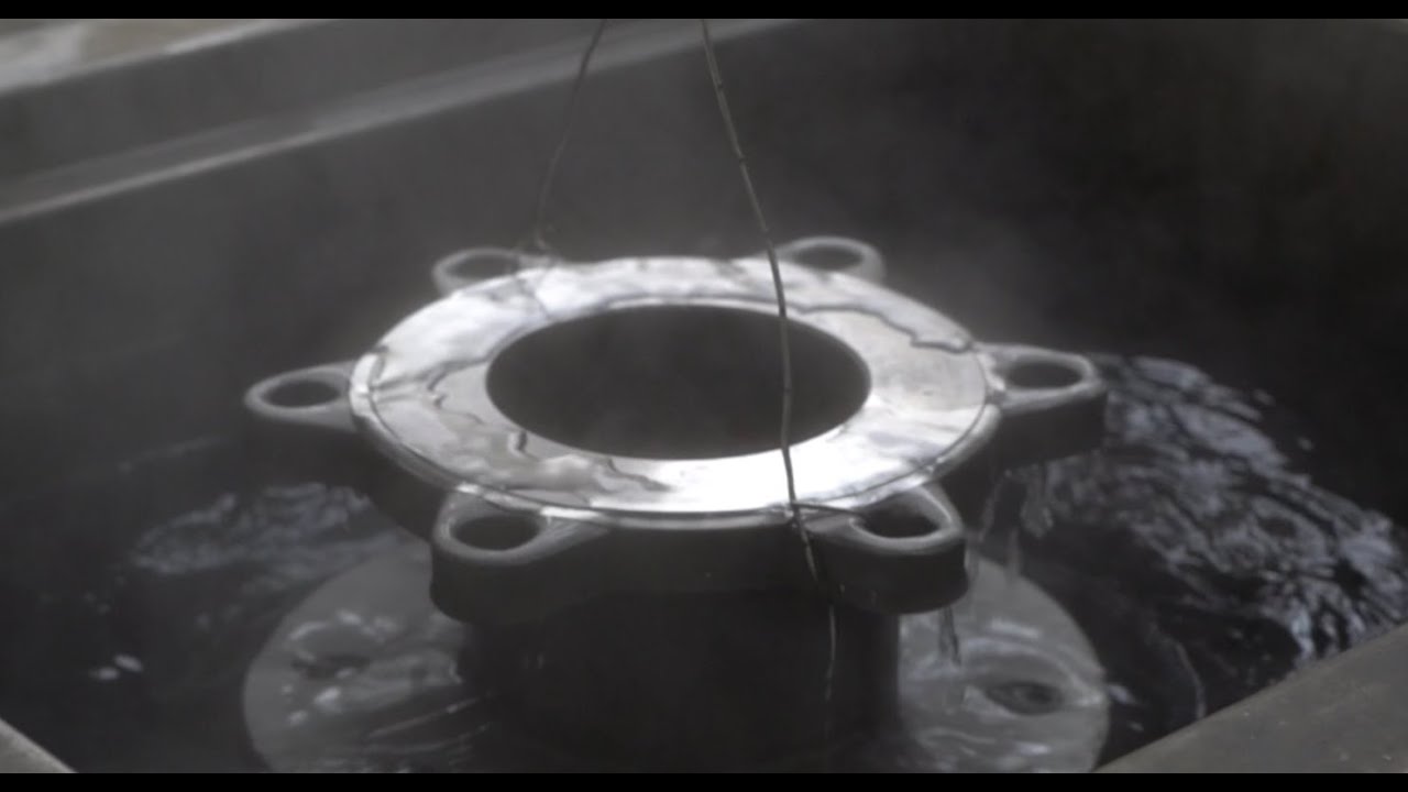 Valve blank ultrasonic cleaning - YouTube