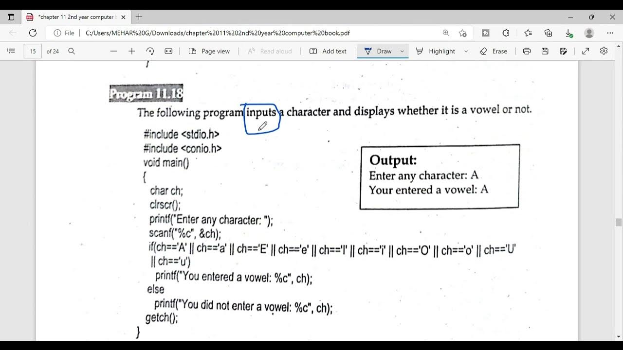 C Program (nested if) |Easiest way to Understand C Programming | Program 11.18 Chapter 11 ...