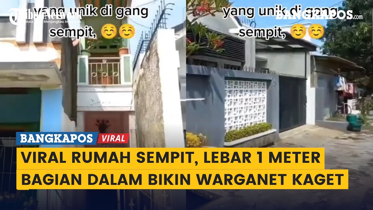 Viral Rumah 2 Lantai Lebar 1 Meter di Gang Sempit, Bagian Dalam Bikin ...