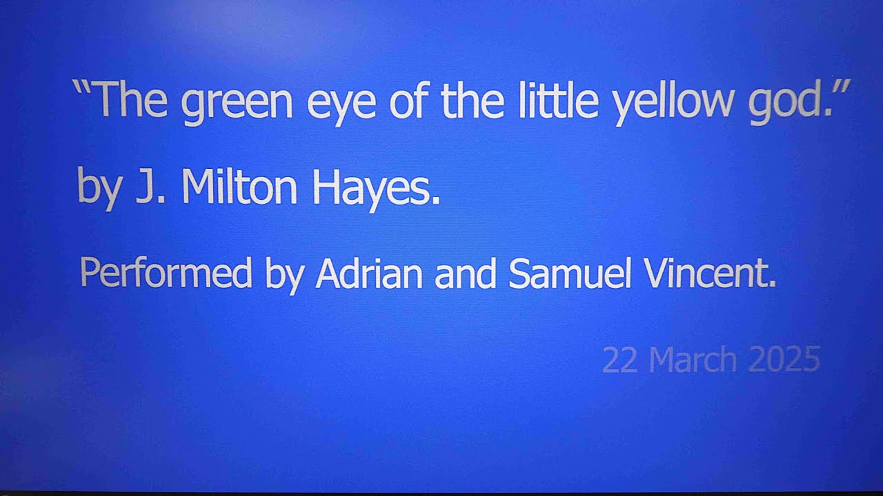 The green eye of the little yellow god. Performance 2025. - YouTube