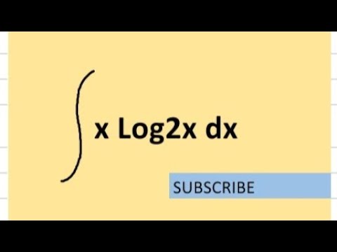 Integration by part example x log2x - YouTube