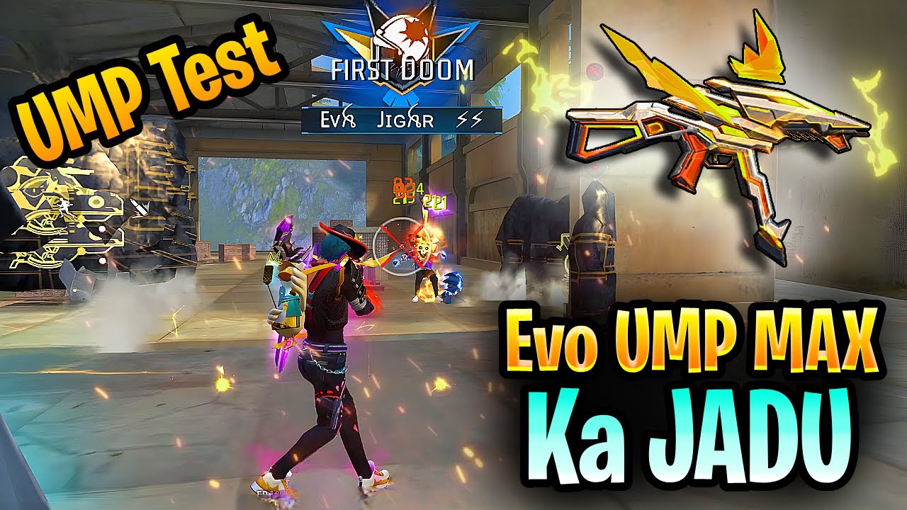 UMP Evo Max Testing In FREE FIRE || 🔥 - YouTube